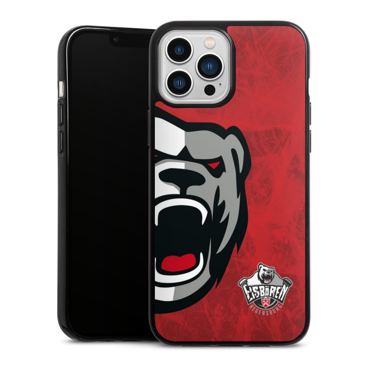 Eisbären Logo Groß Rot für Apple iPhone 13 Pro Max Silikon Case